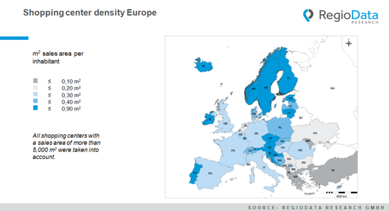 EUROPE: Shopping center density - Quo Vadis? | RegioData Research ...